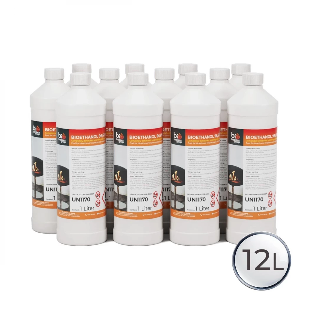 12L bio-ethanol in 1L flessen | Snelle levering